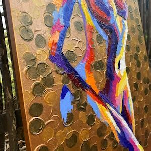 Naked Woman Painting Original Full Frontal Nudity Art Naked Woman Wall