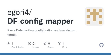 Github Egori4dfconfigmapper Parse Defenseflow Configuration And Map In Csv Format