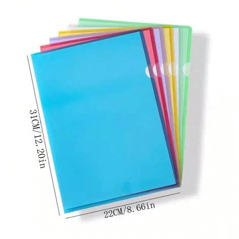 12pcs Thickened High Quality A4 Single Document Folder Insert L Type