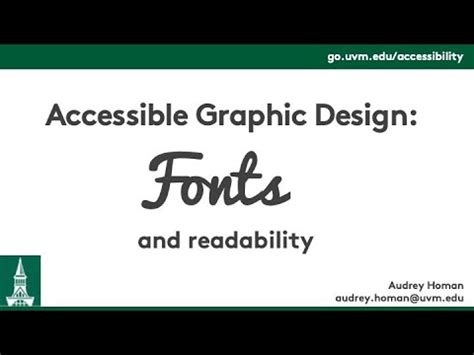 Accessible Graphic Design Basics Fonts And Readability YouTube