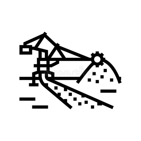 Stacker Reclaimer Steel Production Line Icon Vector Illustration Stock