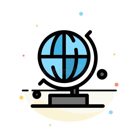 World Globe Science Abstract Flat Color Icon Template Stock Vector Illustration Of Land
