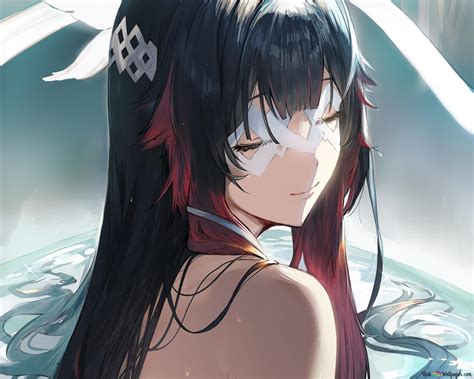 Hot Anime Girl Relaxing While Having Bath Genshin Impact 4k Wallpaper