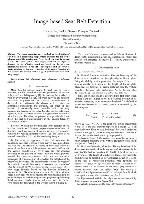 Pdf Image Based Seat Belt Detection