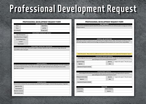 Professional Development Request Form Printable Continuing Education