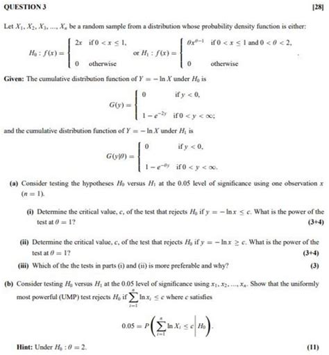 Solved QUESTION Let X X X N Dots Xn Be A Random Chegg