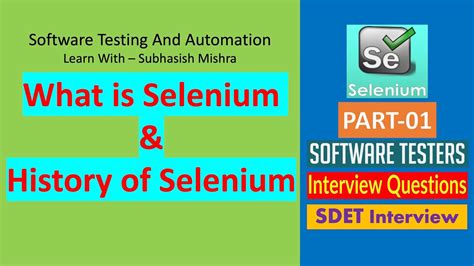 01 What Is Selenium And History Of Selenium Youtube