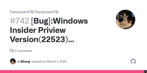 Bug Windows Insider Priview Version22523 Invalidity · Issue 742 · Translucenttb