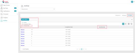 Configure Archive Genpact Cora Knowledge Center