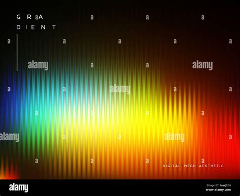 3d Glassmorphism Glass With Iridescent Colors On The Black Stock Vector