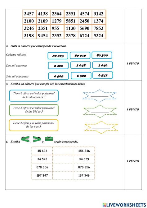 5to Online Exercise Live Worksheets 5to Online Exercise Live Worksheets