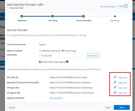 onefs webui single sign on configuration and deployment unstructured