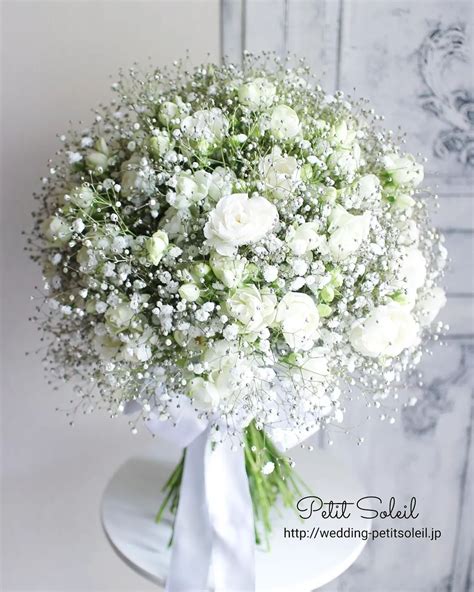 Petitsoleil On Instagram “ミニバラとかすみ草のブーケ バラ（スプレーウィット）とかすみ草の清楚なクラッチブーケ