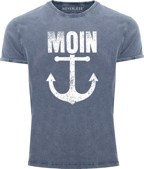 Herren Vintage Shirt Moin Anker Retro Kauflandde