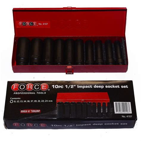 Stainless Steel Force 12 Inch Deep Impact Socket Set At Rs 3541set In