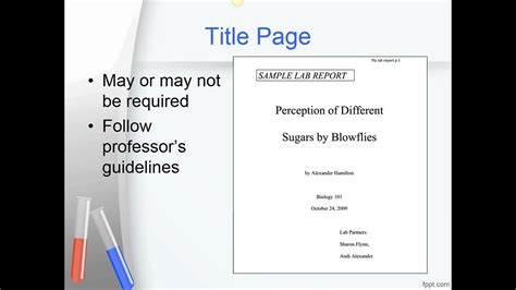 biology 150 lab report title page youtube