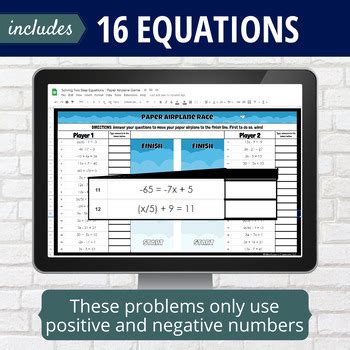 Solving Two Step Equations Digital Partner Activity By Miss Kuiper S Classroom