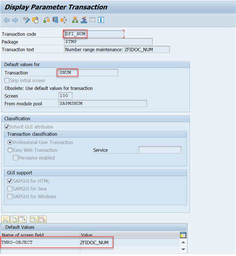 Number Range Object 5 Sapcodes
