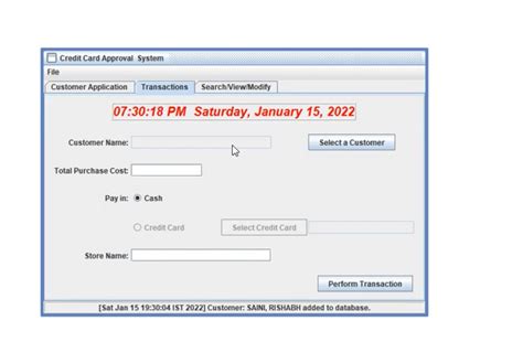 Credit Card Approval System In Java With Source Code