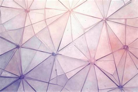 Abstract Geometric Pattern With Intersecting Lines And Nodes In Pastel