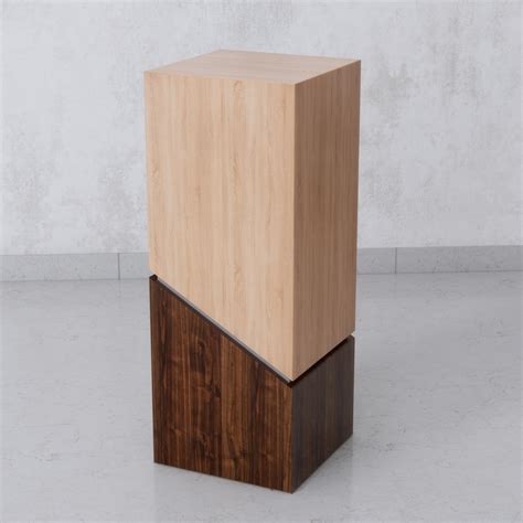 Meridian Two Tone Wood Display Pedestal Modern Plinth Column Etsy