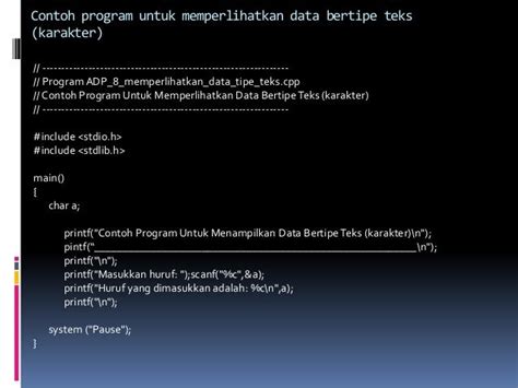 Detail Contoh Tipe Data Char Koleksi Nomer 9