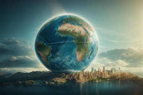 Premium Ai Image Global Globalization World Map Environmental Concservation Concept