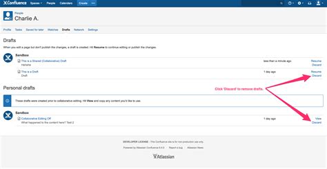 How Do Drafts Work On Confluence Confluence Atlassian Documentation