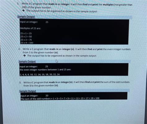 Solved 5 Write A C Program That Reads In An Integer N It