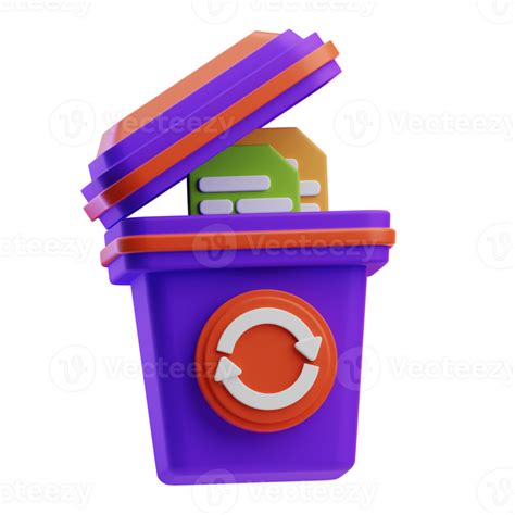 recycle bin cyber security illustration 3d 50271444 png
