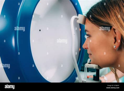 Ophthalmology Visual Field Testing Automatic Computer Perimeter Stock Photo Alamy