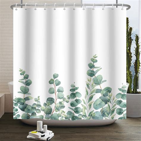 Spring Shower Curtain Green Leaf Floral Curtains For Bathroom Vines Butterfly Baththb Waterproof