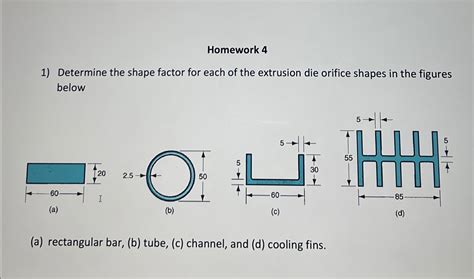 Solved Homework Determine The Shape Factor For Each Of The Chegg Com