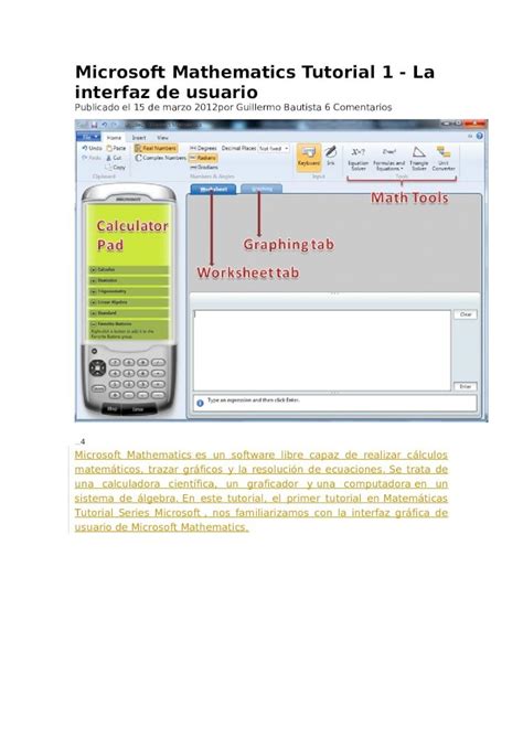 Docx Microsoft Mathematics Tutorial Dokumen Tips