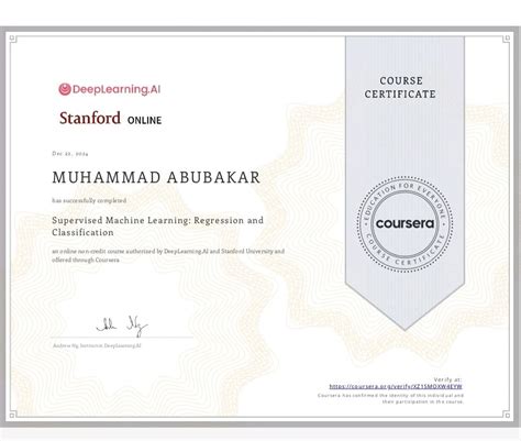 Muhammad Abubakar On Linkedin Machinelearning Ai Datascience Lifelonglearning Coursera…