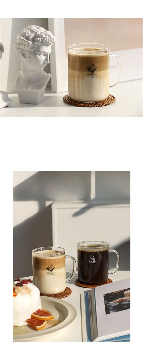 녹턴 치즈 내열유리 손잡이 머그 손잡이컵 430ml 2color 감도 깊은 취향 셀렉트샵 29cm