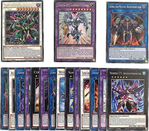 Yu Gi Oh Karten 15er Extra Deck Set Xyz Link Snychro Fusion 1