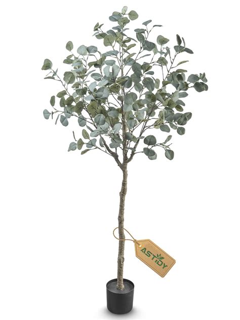 Astidy Eucalyptus Tree Artificial 5ft Faux Eucalyptus Tree In Pot