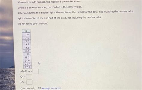 Solved When N Is An Odd Number The Median Is The Center Chegg