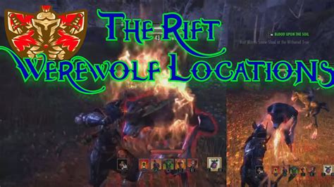 Elder Scrolls Online The Rift Werewolf Locations Youtube