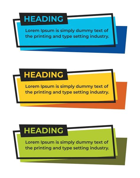 Geometric Shape Heading Text Box Banner Template Set 46028780 Vector Art At Vecteezy