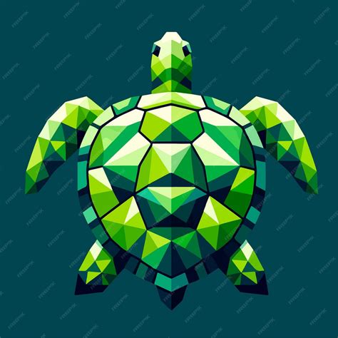 Premium Vector Modern Digital Art Geometric Of Turtle