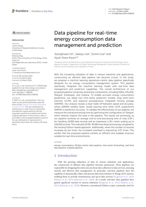 Pdf Data Pipeline For Real Time Energy Consumption Data Management