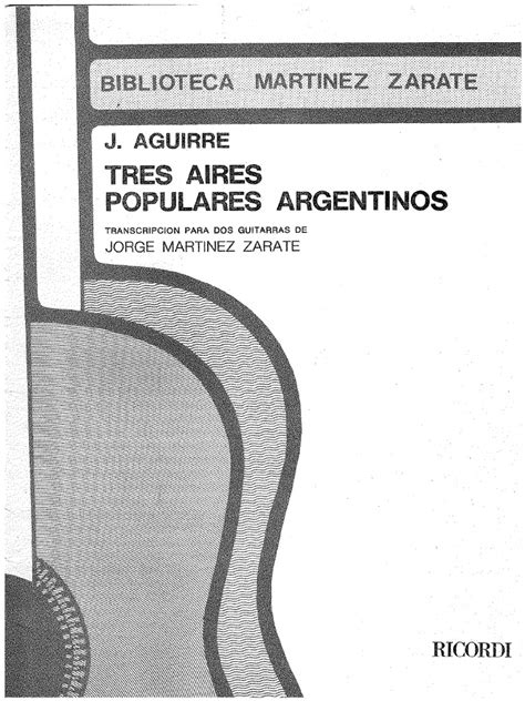 J Aguirre Tres Aires Populares Argentinos Transcr 2 Guit Jorge