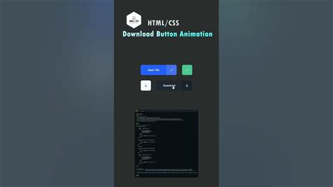 Htmlcss Download Button Animation Htmlcssdowload Button Animation Youtube