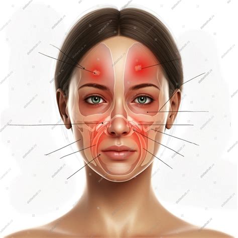 Sinus Congestion Diagram Woman Ai Generated Image 2559605743 Shutterstock