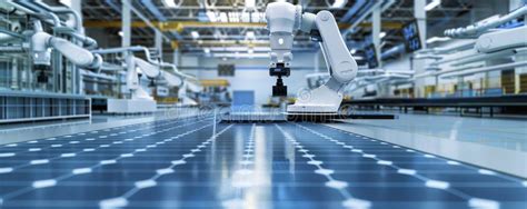 Advanced Robotic Arm Working In A Modern Automated Factory Manufacturing And Industrial