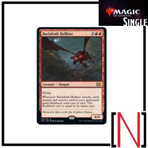 Mtg Single 2x2 Backdraft Hellkite ระดับ Rare ภาษาอังกฤษ Shopee