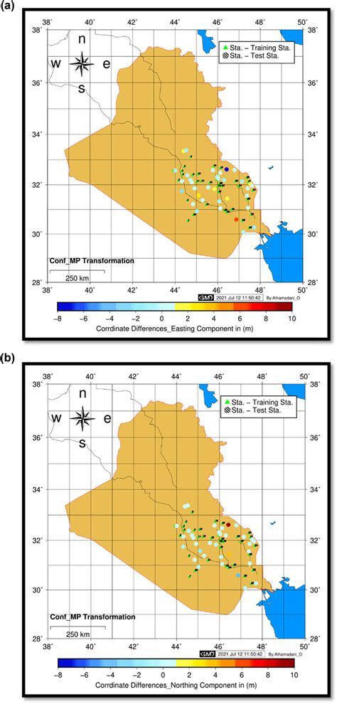 A Color Scale Accuracy For The 2d Conformal Method For Easting B Download Scientific