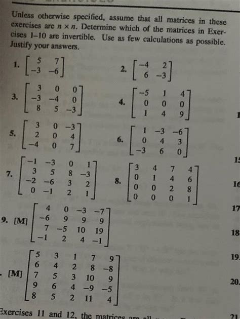 solved unless otherwise specified assume that all matrices